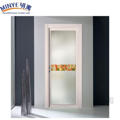 China Dubbele beglazing Dubbele gehard glas binnendeur met PVC-frame en decoratief ontwerp Te koop