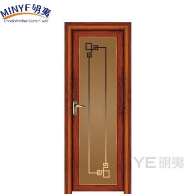 China Dubbele beglazing Dubbele gehard glas binnendeur met PVC-frame en decoratief ontwerp Te koop