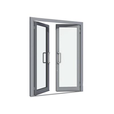 China Commercial Fire Rated Glass Doors with Stylish Frameless Design and Finished Surface for sale