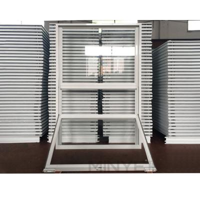 China UPVC handmatig verticaal schuifvenster met gehard glas en glasvezel-schermnet Te koop