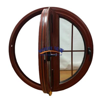 Cina 5mm-12mm vetro Spec circolo a forma di doppio pannello Swing Out Round Window Casement finestra per il flusso d'aria e estetica in vendita
