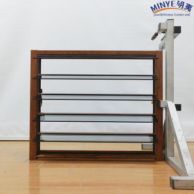 China Adjustable Glass Louver Shutter for European Style Exterior Homes in Customized Colors for sale