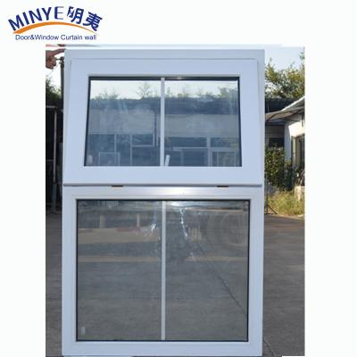 China UPVC-Rahmen und moderner Design-Stil Doppelgehärtetes Glas Fenster in weißer Farbe zu verkaufen