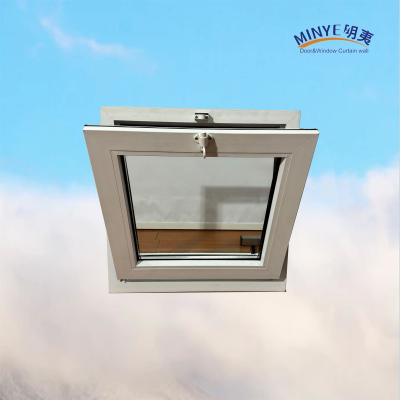 China Dubbel gehard glas UPVC kantelvenster in moderne stijl voor Australië Plastic frame Te koop