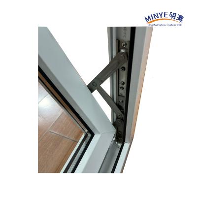 China Dubbel gehard glas UPVC kantelvenster in moderne stijl voor Australië Plastic frame Te koop