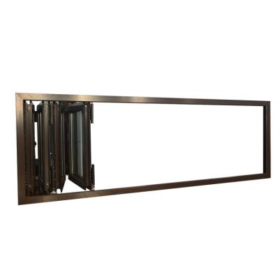 Cina 6063 T-5 Thermal Break Frame Aluminum Double Glazed Accordion Window per l'esecuzione in vendita