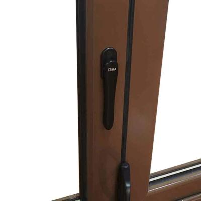 Cina 6063 T-5 Thermal Break Frame Aluminum Double Glazed Accordion Window per l'esecuzione in vendita