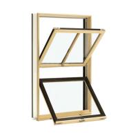 China Vertical Opening Aluminum Up Down Sliding Window Custom Size 1.4mm Profile Double Glazed for sale