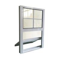 China Vertical Opening Aluminum Up Down Sliding Window Custom Size 1.4mm Profile Double Glazed for sale