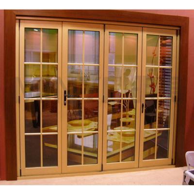 China Sound Insulation of 30-40DB Aluminum Folding Doors Design for Grilles House Exterior for sale