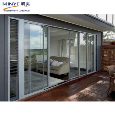 China Main Material Aluminum Alloy Interior Customized Security Sliding Doors with Fly Screen for sale