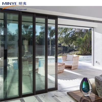 China Main Material Aluminum Alloy Interior Customized Security Sliding Doors with Fly Screen for sale