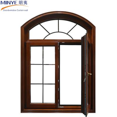 Cina Finestre in alluminio con telaio in legno e apertura orizzontale nel design moderno in vendita