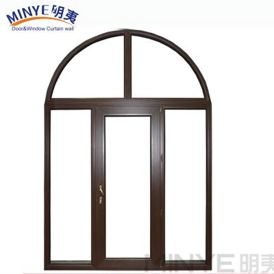 Cina Finestre in alluminio con telaio in legno e apertura orizzontale nel design moderno in vendita