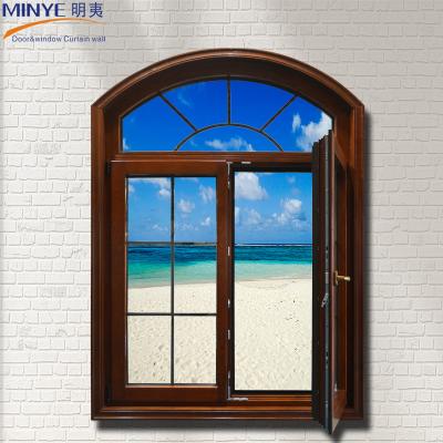 Cina Finestre in alluminio con telaio in legno e apertura orizzontale nel design moderno in vendita