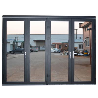 China Germany Technoform Insulation Strip Finished Modern Ethiopia Exterior Aluminum Folding Glass Door for sale