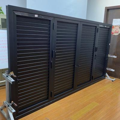 China Padrão de abertura horizontal Janela e persiana dobráveis de liga de alumínio para iluminação natural à venda