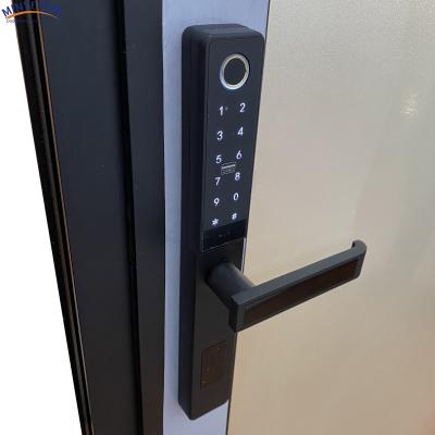 China Portas de revestimento de liga de alumínio de design moderno com rede de tela de fibra de vidro impermeável à venda