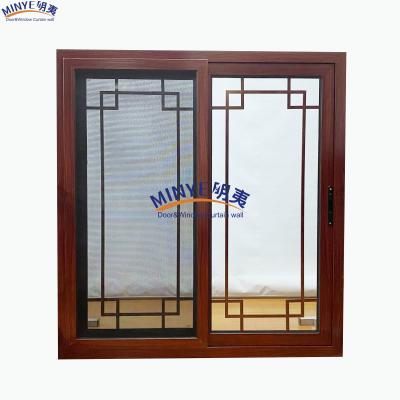 Cina Finestra scorrevole in alluminio di design moderno con profilati anodizzati e schermo pieghevole in vendita