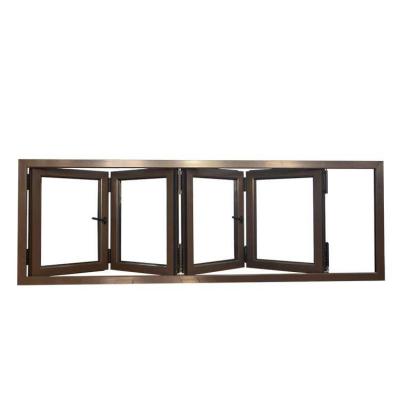 Cina Accordion Aluminum Verticale Folding Windows con Power Coated e Chinese Top Hardware in vendita