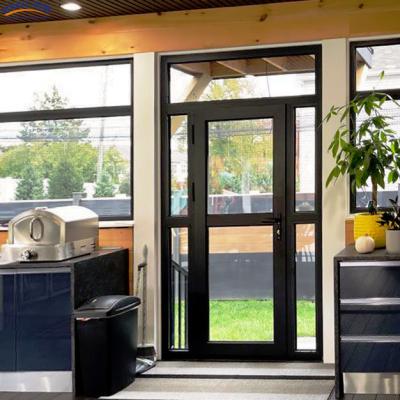 China Thermal Break Aluminum Profile Half Glass Half Aluminum Australia Standard Casement Door for sale