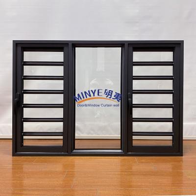 China Ventilatie Aluminium glazen luiken Vensters met handgreep slot Te koop