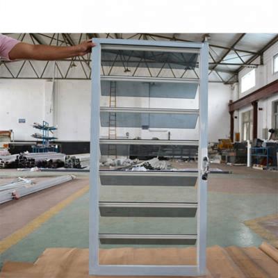China Ventilatie Aluminium glazen luiken Vensters met handgreep slot Te koop