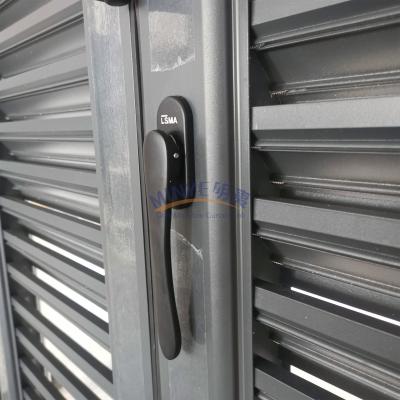 中国 エネルギー 垂直 アルミニウム 二重パティオ 折りたたみ ガラス ドア 外部 機能 防風 販売のため