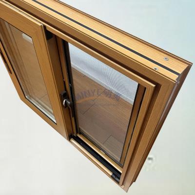 China Dubbelgehard glas voor orkaanbescherming Aluminium schuifvenster met magnetisch scherm Te koop
