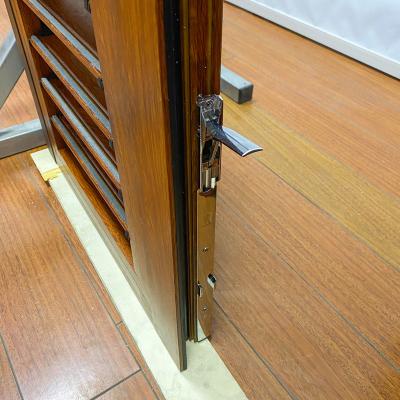 Cina Finestra di chiusura orizzontale in alluminio con finitura in legno in vendita