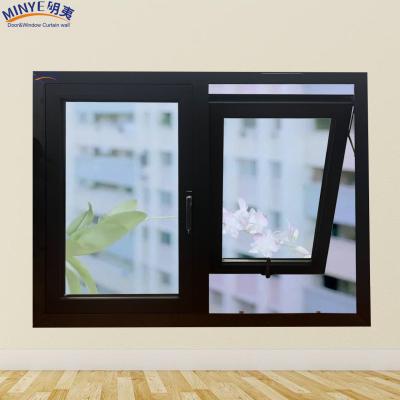 China Custom Colors Aluminium Casement en Awning Windows met dubbel gehard glas Te koop