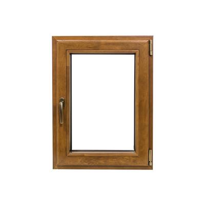 China Houtkorrelontwerp Thermal Break Aluminium Tilt en Turn Window met dubbel gehard glas Te koop