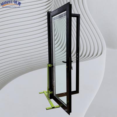 China Tamaño personalizado Aluminio Entrada frontal Puertas de cristal para el interior de la casa en venta