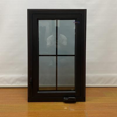 Cina Swing Style Moderno Isolamento termico semplice e impermeabile Uragano Impatto Casa francese Aluminio Vetro Windows Design in vendita