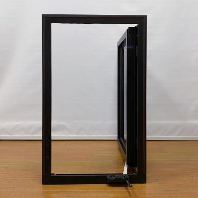 Cina Swing Style Moderno Isolamento termico semplice e impermeabile Uragano Impatto Casa francese Aluminio Vetro Windows Design in vendita