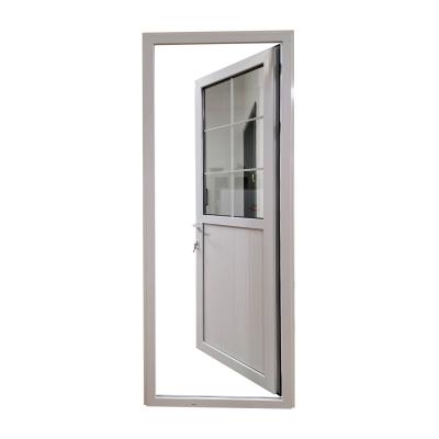 China Tamanho personalizado Hiseng Casa moderna resistente a intempéries exterior Pvc Casement Porta upvc porta à venda