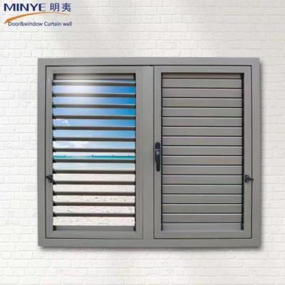 China Pantalla plegable Louvre Ventana de aluminio con persiana de aleación de aluminio sin ruptura térmica en venta