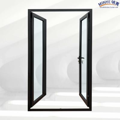 Cina Stile di design postmoderno Doppio vetro rinforzato in polvere rivestito di porta d'ingresso esteriore francese in vendita