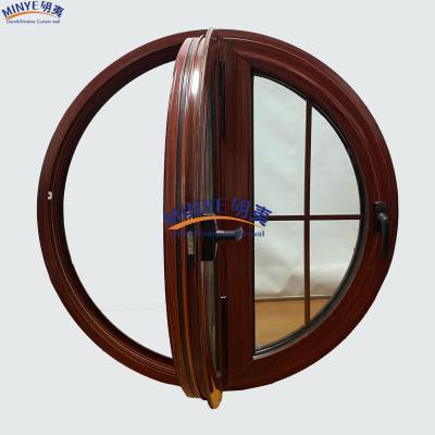 China Moderne ontwerp Thermal Break Aluminium Ronde Casement Venster met aangepaste kleuren en goede afdichting Te koop