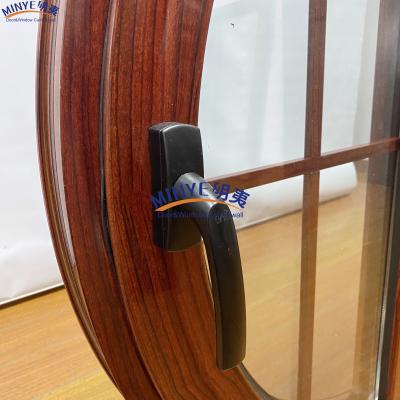 China Moderne ontwerp Thermal Break Aluminium Ronde Casement Venster met aangepaste kleuren en goede afdichting Te koop