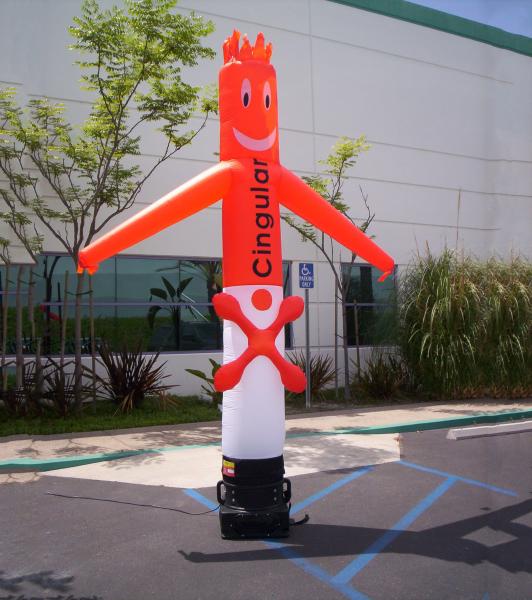 Quality 3M Custom Air Dancers Inflatable Tube Man Single Leg Digital Printing for sale
