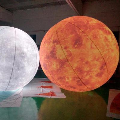 Cina Giant pubblicità modello di luna gonfiabile con luce a led / grande palloncino gonfiabile luna per la decorazione in vendita