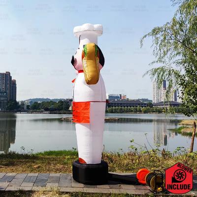 Cina Cibo gigante Grande cuoco gonfiabile Air Dancer aria gonfiabile mano agitando pupazzo cartone animato palloncino gonfiabile in vendita