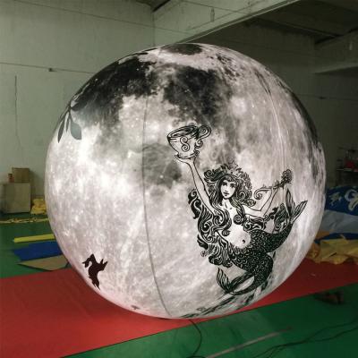 Cina Logo personalizzato Pallone gonfiabile gigante Volante Led Light Elio Pallone bandiera gonfiabile in vendita