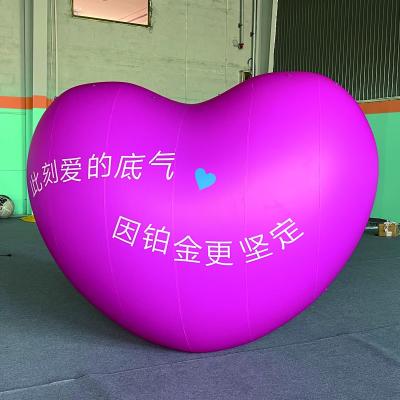 Cina DIGITAL PRINT in PVC personalizzato Decorazione per il giorno di San Valentino Cuore gonfiabile gigante rosso Cuore gonfiabile enorme in vendita
