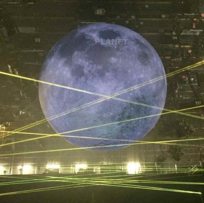 China Gepersonaliseerd evenement Reus reclame opblaasbare maan model grote opblaasbare maan ballon met led licht Te koop