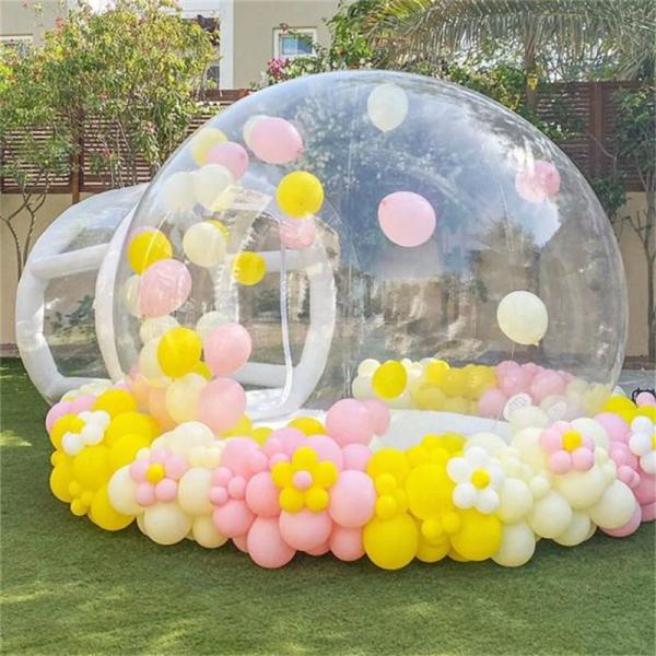 Quality Fun House Clear Inflatable Crystal Igloo Dome Bubble Tent Transparent Kids for sale