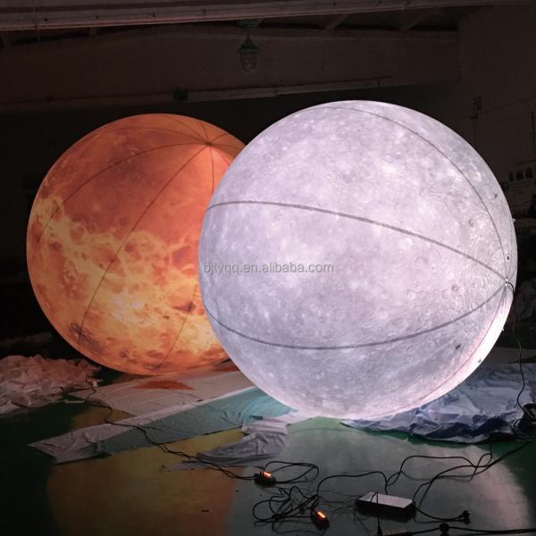 Quality Inflatable Moon Balloon with Led Light Giant Advertising Decoration Inflatable for sale