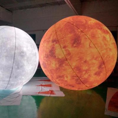Cina Decorazione Pubblicità gigante modello di luna gonfiabile grande pallone lunare gonfiabile con luce a led in vendita