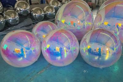 China Party opblaasbare reclameballonnen Ronde opblaasbare spiegelballon Zilver Te koop